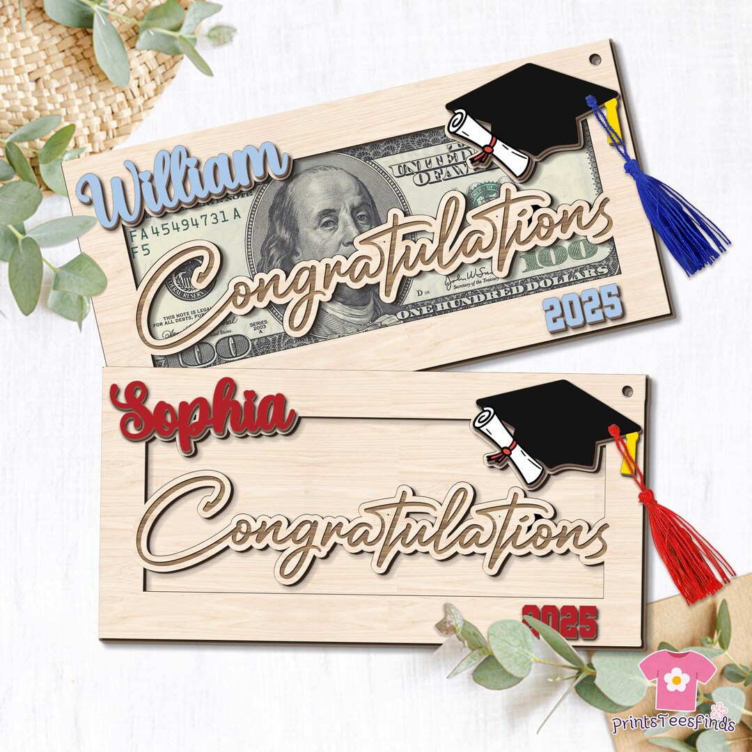 Custom Graduation Money Holder, Personalized Graduation 2025 Gifts ...