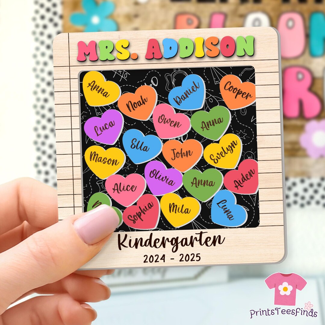 Personalized Teacher Magnets, Custom Teacher Name Magnet, Classroom ...
