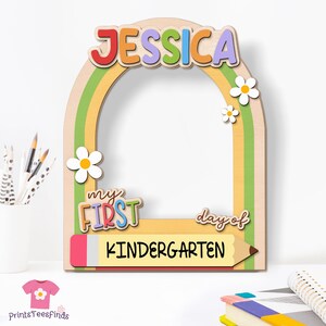 Personalized First Day of School Sign, Back to School Photo Prop ...