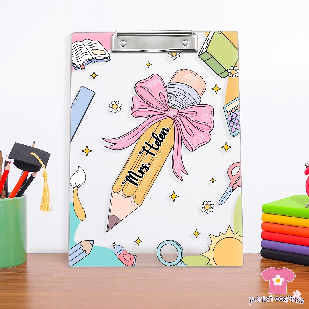 Custom Teacher Clipboard, Acrylic Clipboard With Teacher Name, Thank ...