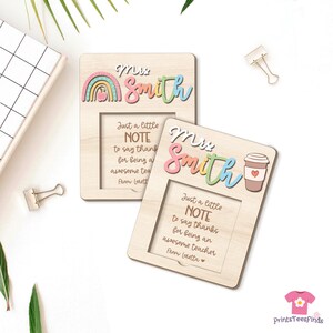 Custom Teacher Sticky Note Holder, Back to School Gift, Teacher ...