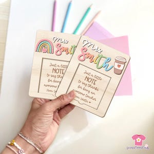 Custom Teacher Sticky Note Holder, Back to School Gift, Teacher ...