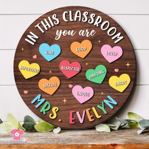 Personalized Teacher Door Sign, Teacher Door Hanger, Classroom Decor ...