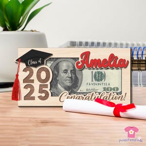 Personalized Graduation Money Holder, Custom Money Gift Holder, Class ...