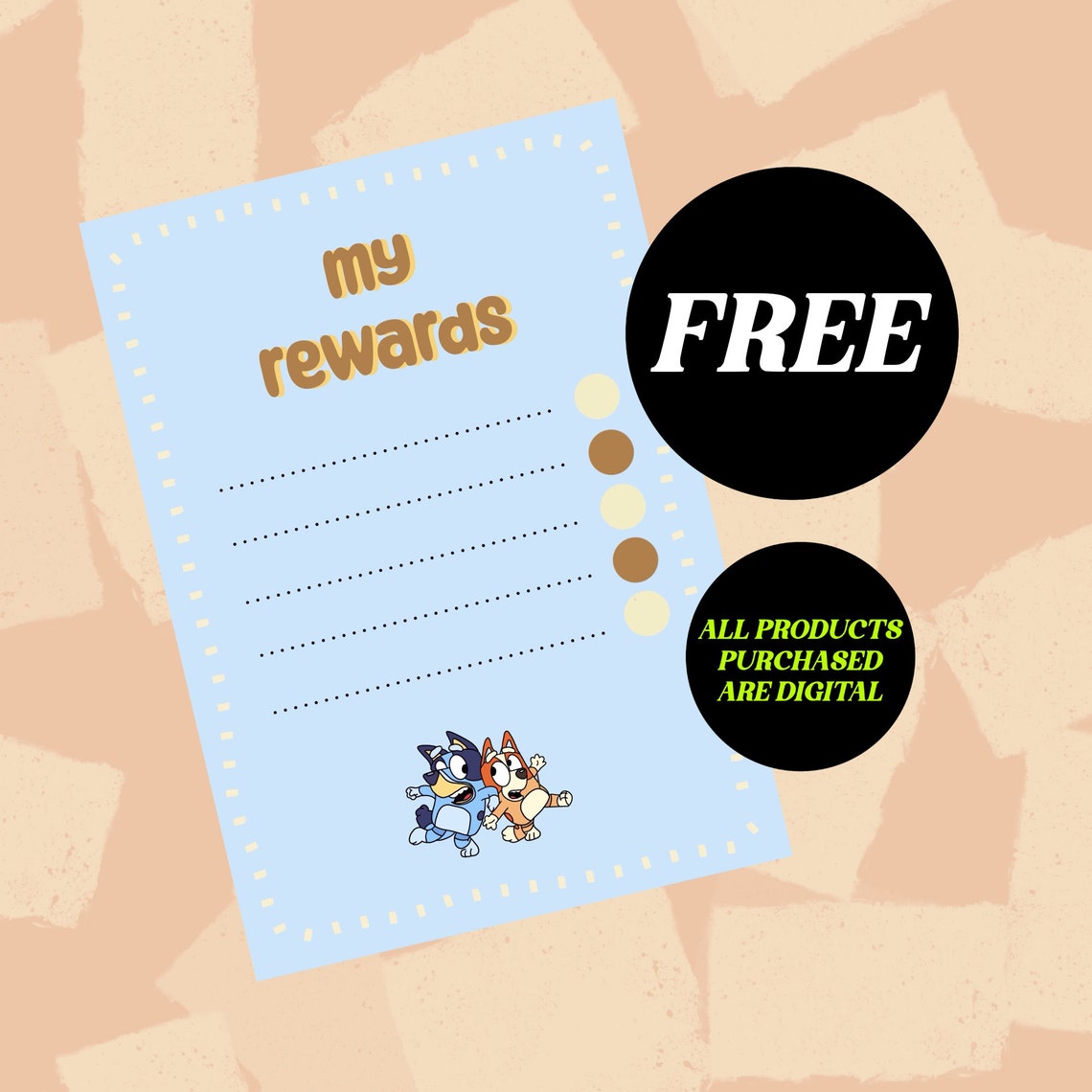 Toilet Training Reward Chart, Bluey Kids Toddler Potty Sticker Chart ...