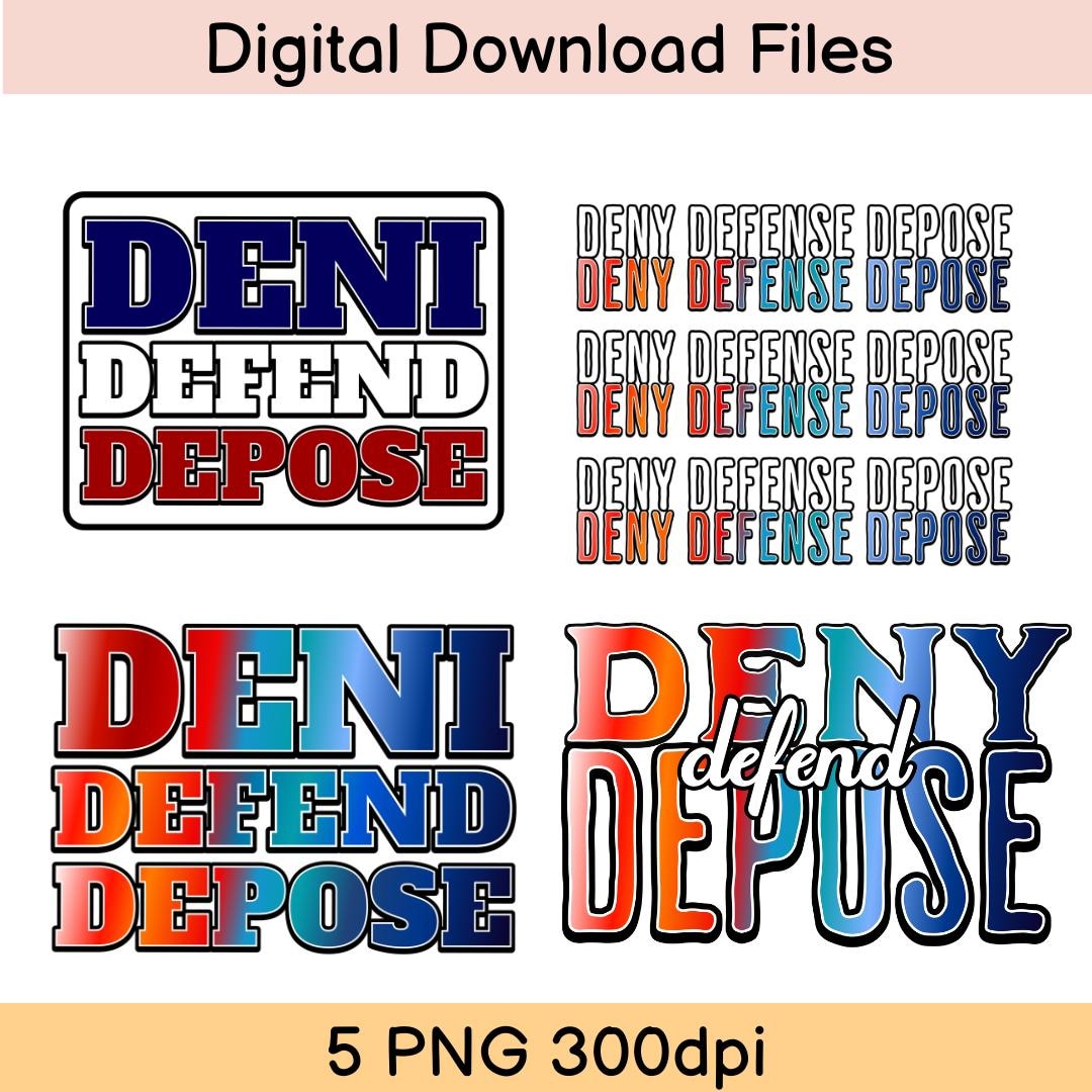 Deny Defend Depose PNG Bundle Social Justice & Political Protest ...