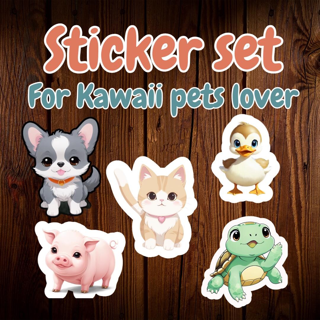 Adorable Animal Sticker Set, Fun Decals for Children & Laptops ...