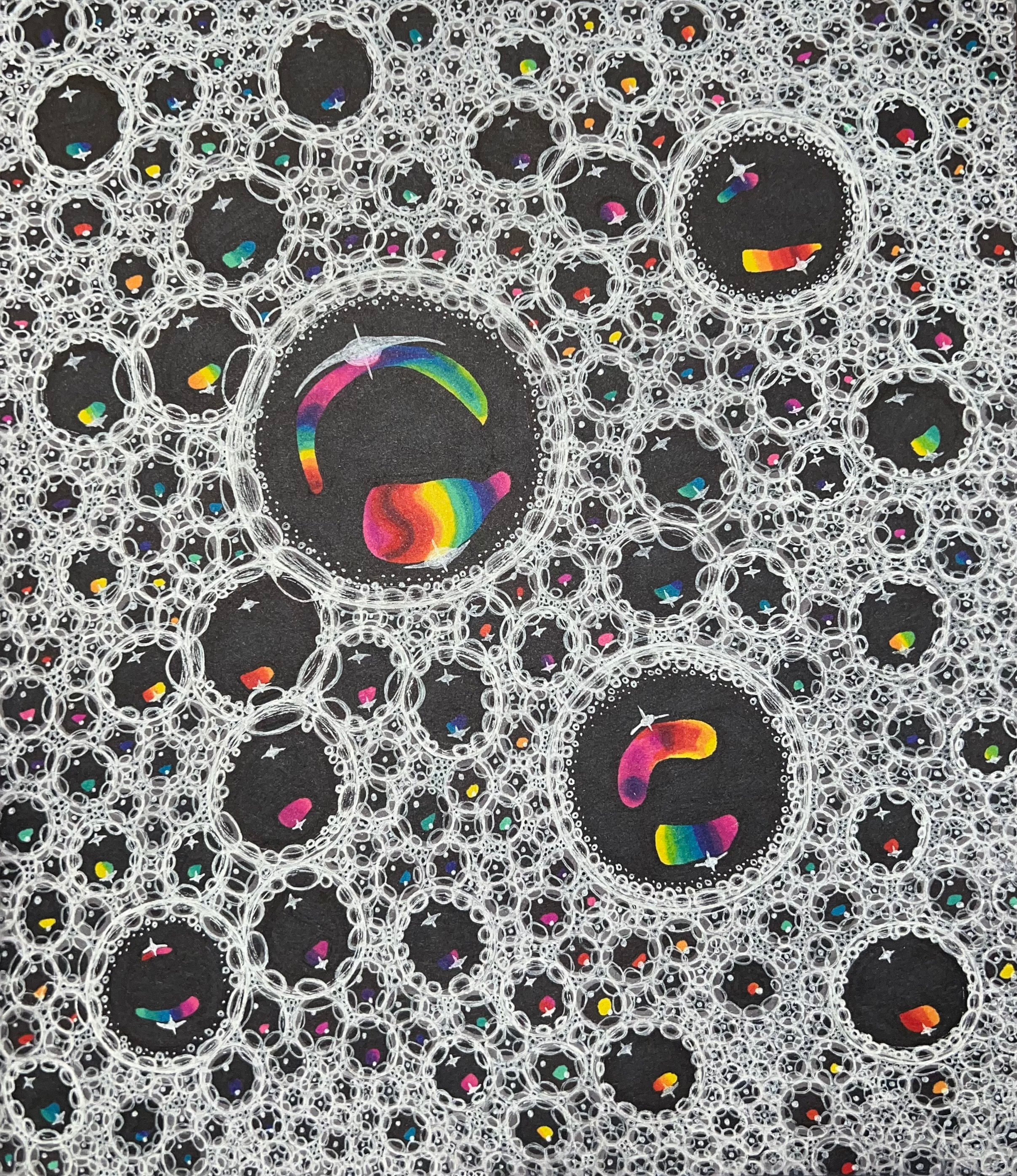 Bubbles Original Art Print Poster - Etsy