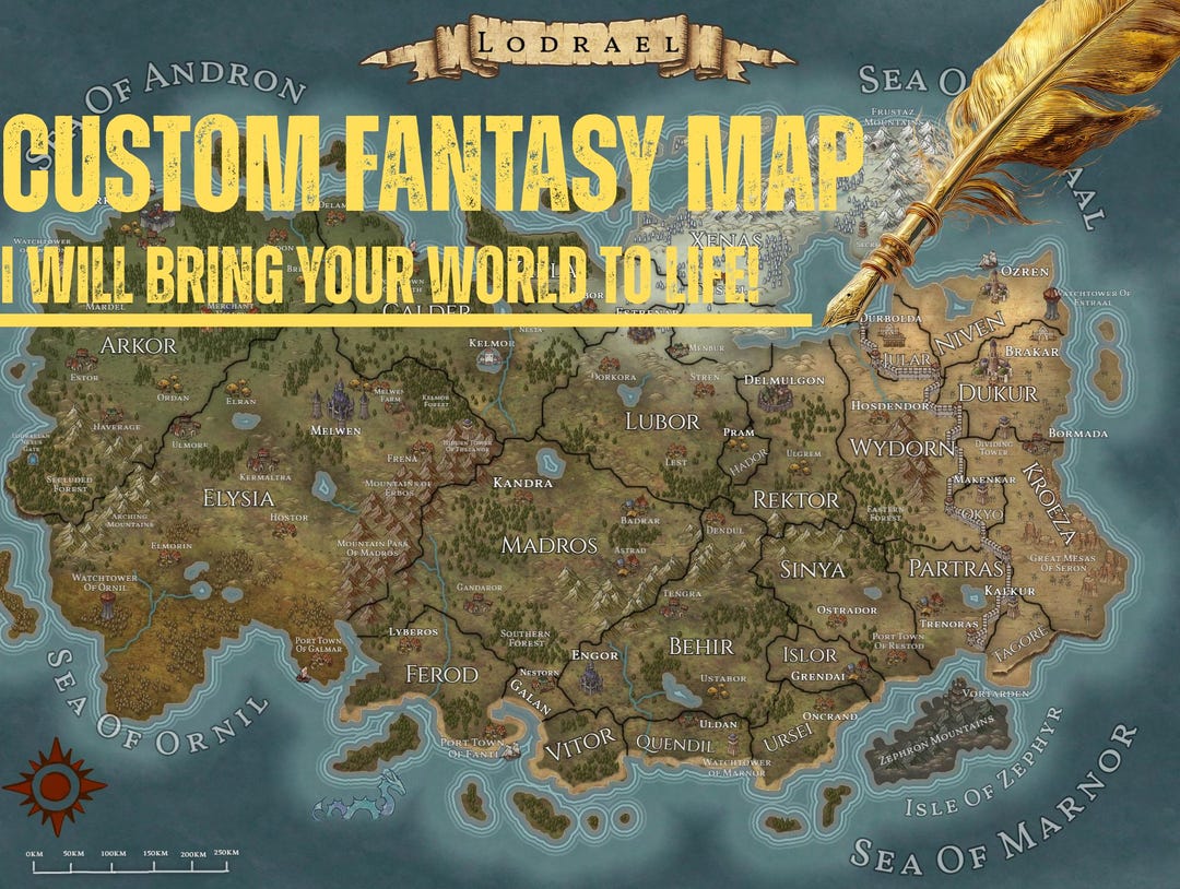 Custom Fantasy Map Commission | Personalised RPG & World Map | Digital ...