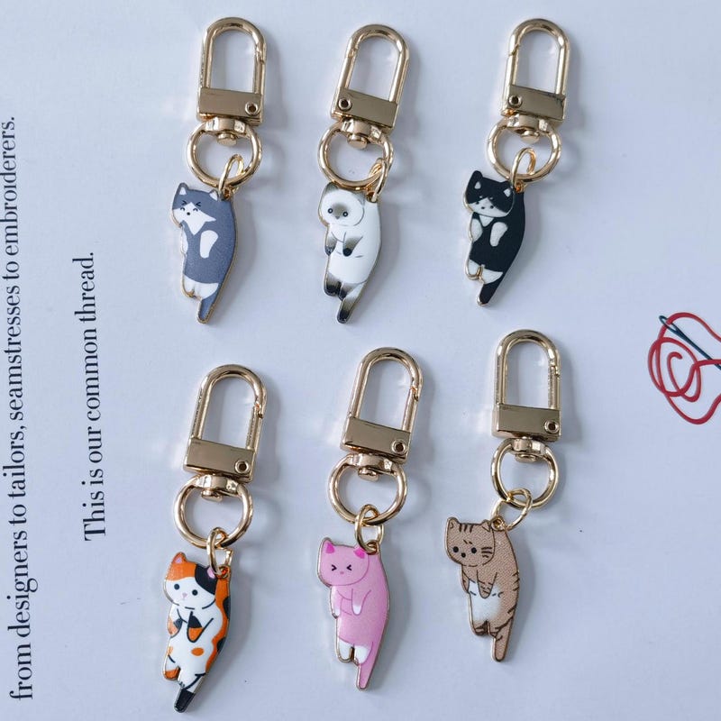 Cat Keychain - Etsy
