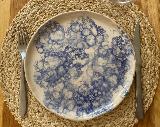 White Bubble Plate - Etsy