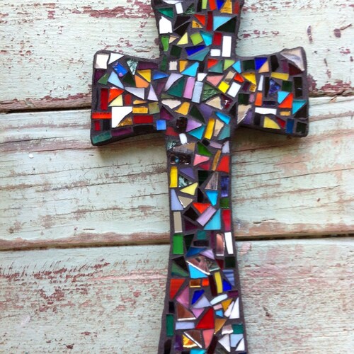 AQUA CROSS Tile | Etsy