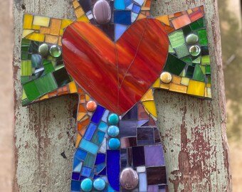 Mosaic Cross | Etsy
