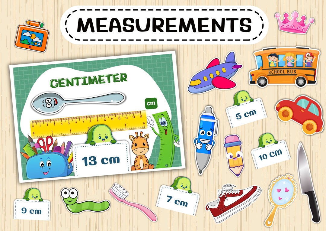 Measurement Game: Centimeter Pretend Play Activity (PDF) - Etsy