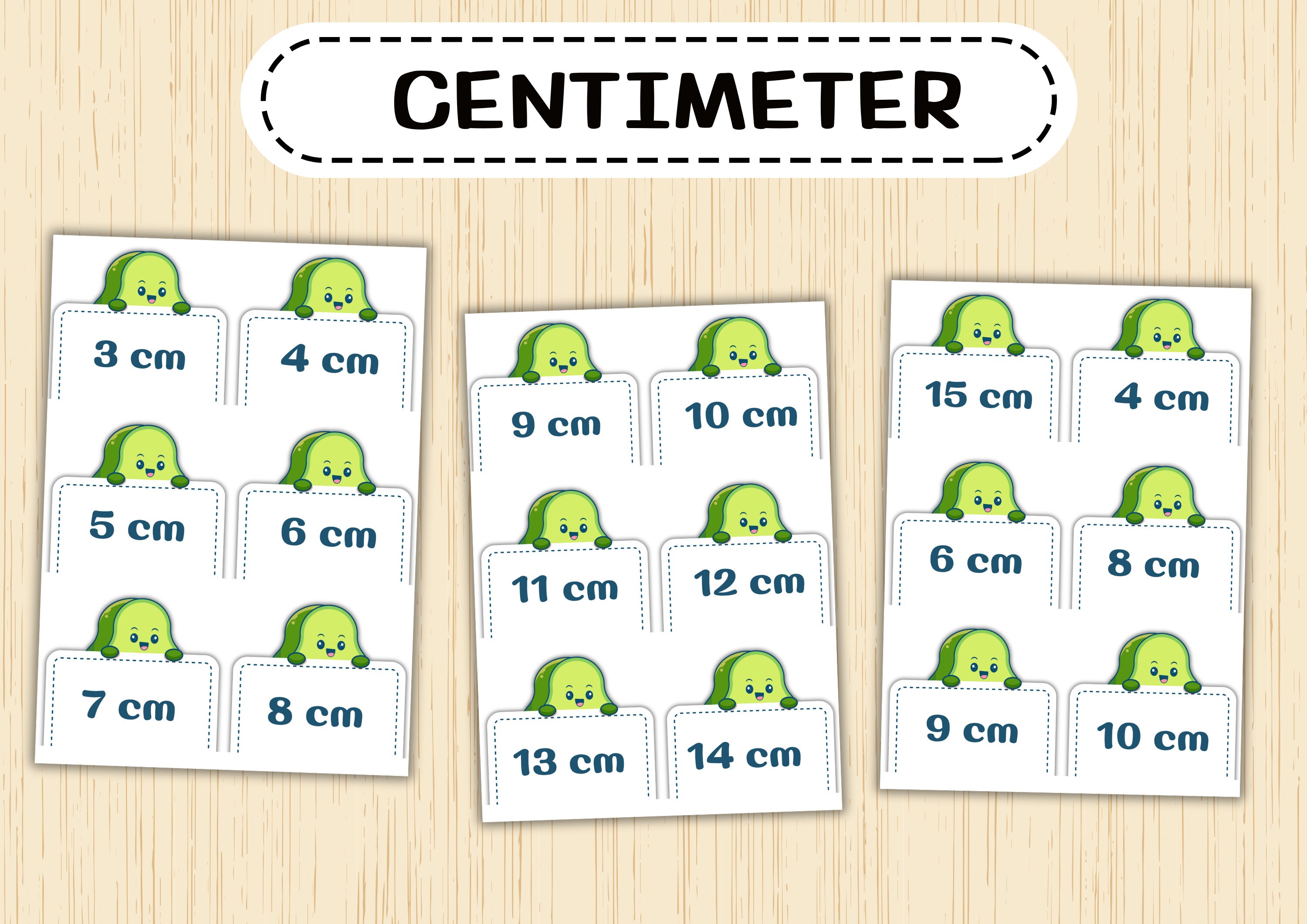 Measurement Game: Centimeter Pretend Play Activity (PDF) - Etsy