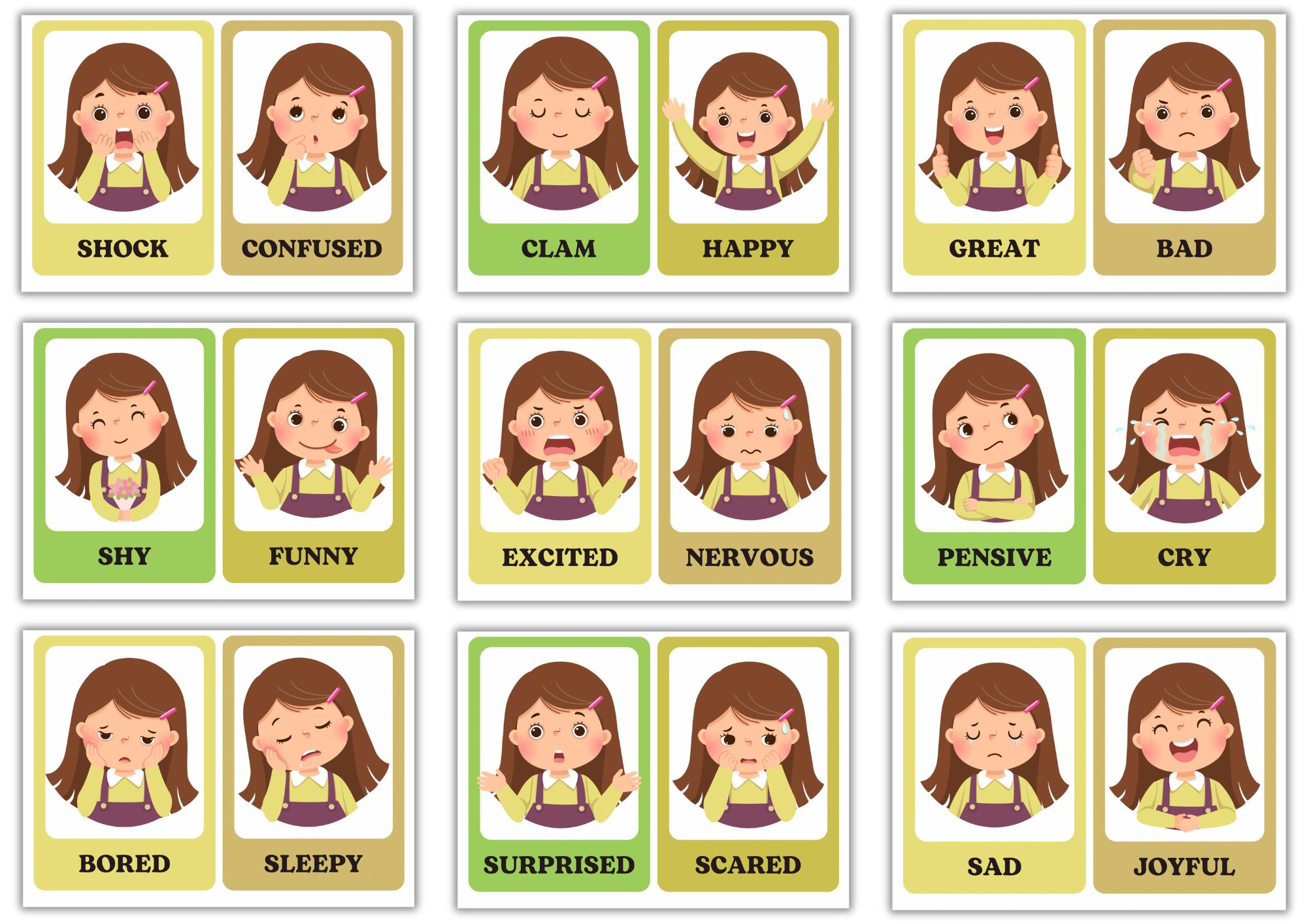 Emotions Activity Printable: Feelings Matching Game for Kids (PDF) - Etsy