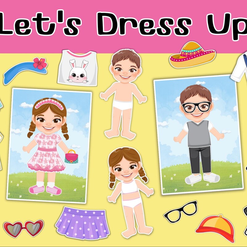 Dress up worksheet for kids - Etsy.de