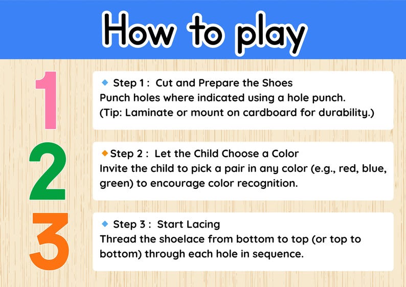 Shoe Lacing Practice, Printable Shoe Tying Cards, Fine Motor Activity ...