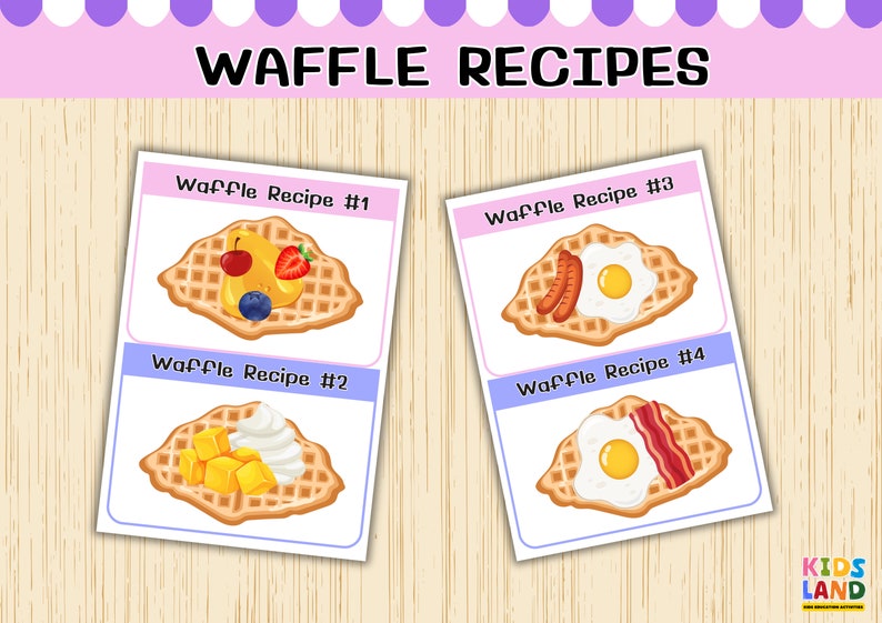Build a Waffle Game, Waffle Pretend Play,preschool, Learning Activity ...