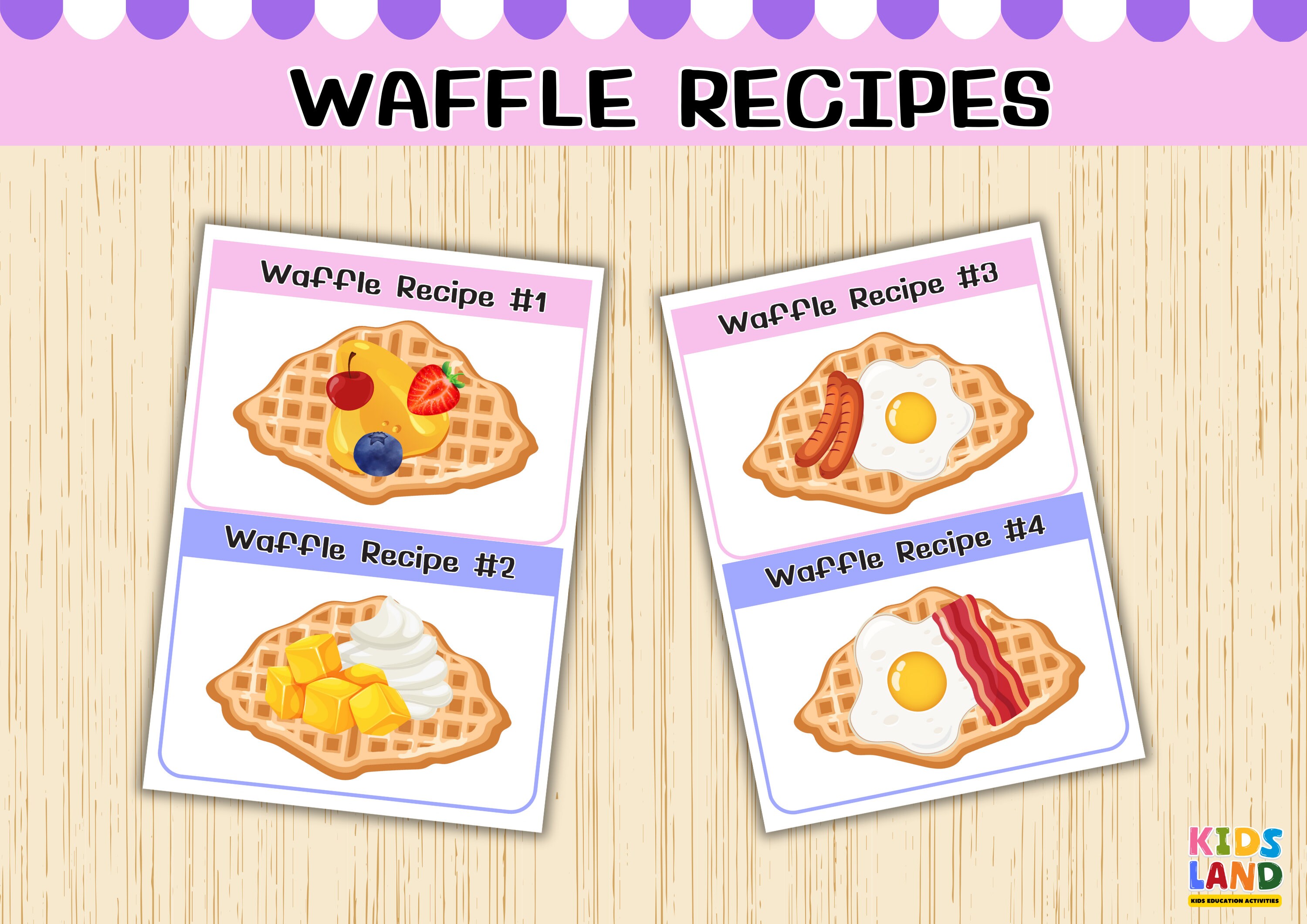 Build a Waffle Game, Waffle Pretend Play,preschool, Learning Activity ...