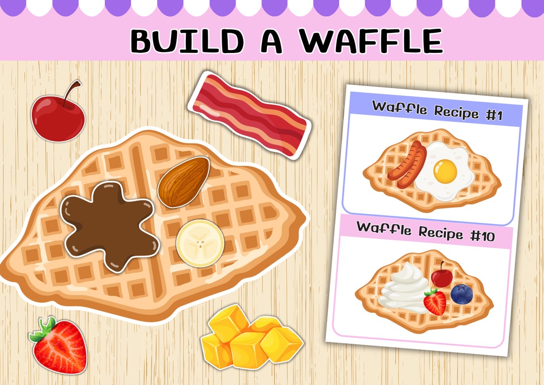 Build a Waffle Game, Waffle Pretend Play,preschool, Learning Activity ...