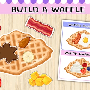 Build a Waffle Game, Waffle Pretend Play,preschool, Learning Activity ...