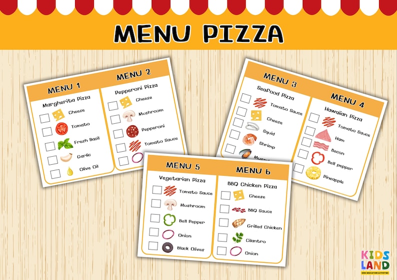 Build a Pizza Game: Pretend Play Learning Activity (PDF) - Etsy