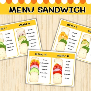 Build a Sandwich Game: Pretend Play Learning Activity (PDF) - Etsy