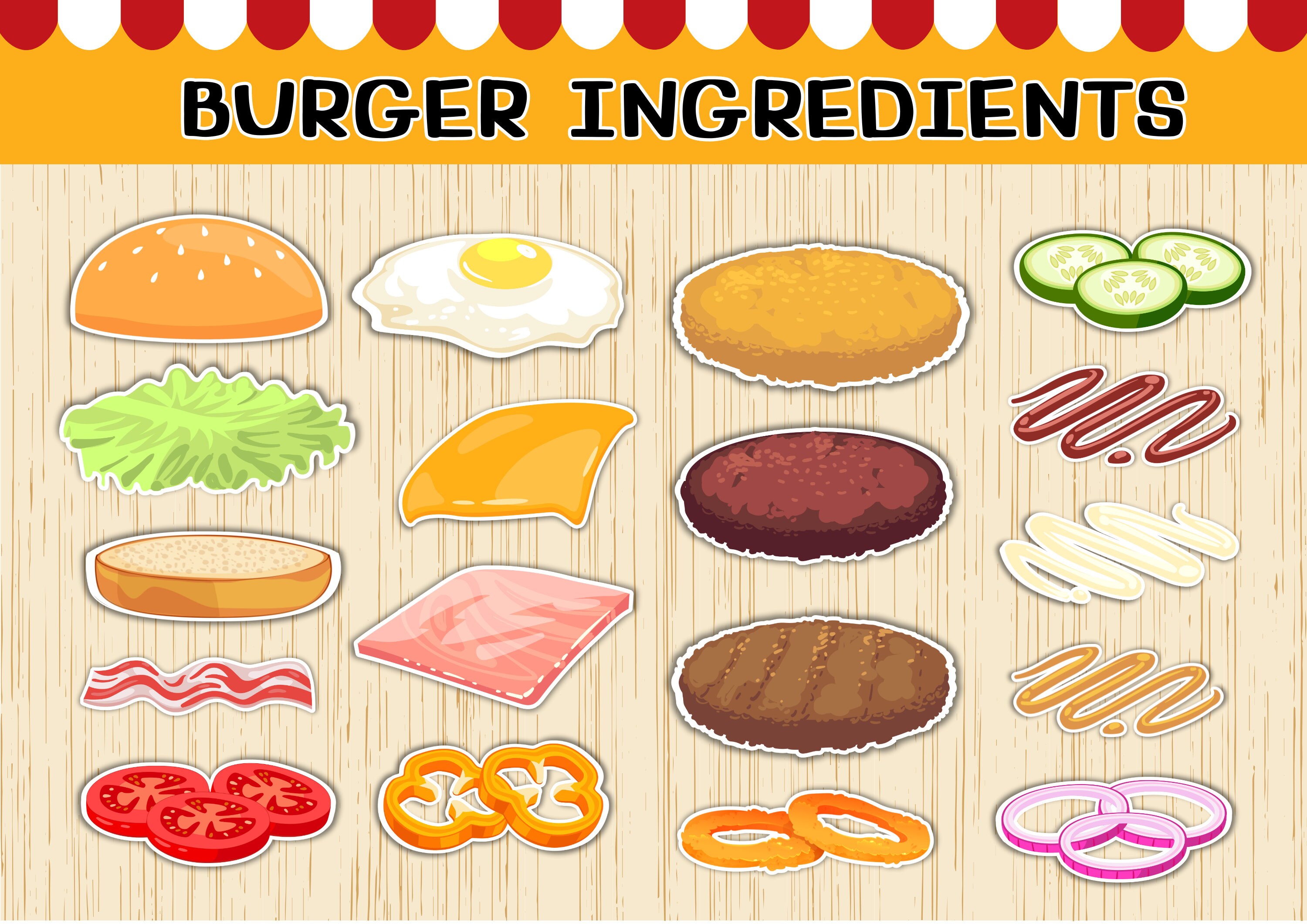 Build a Burger Game, Burger Pretend Play,preschool , Learning Activity ...