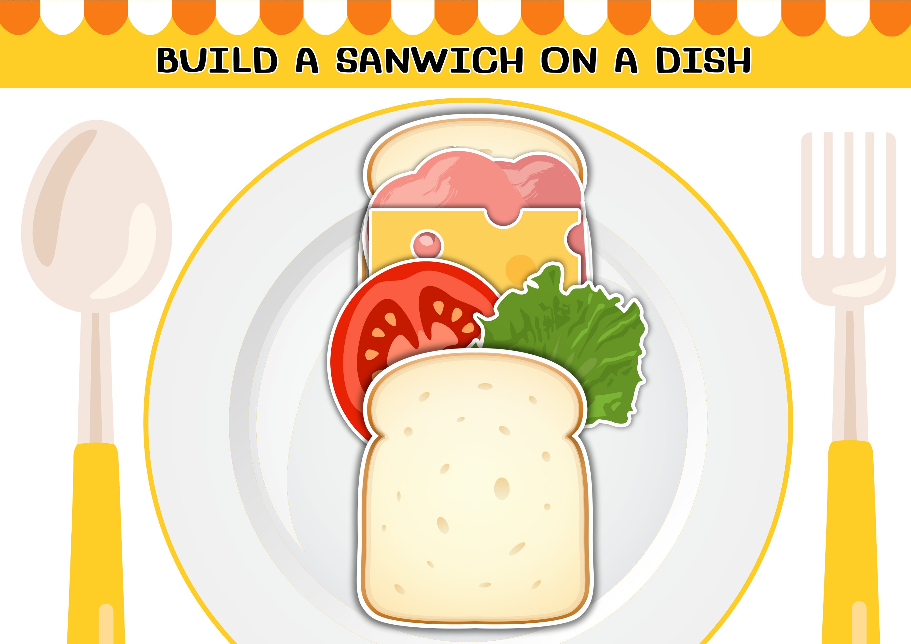 Build a Sandwich Game: Pretend Play Learning Activity (PDF) - Etsy