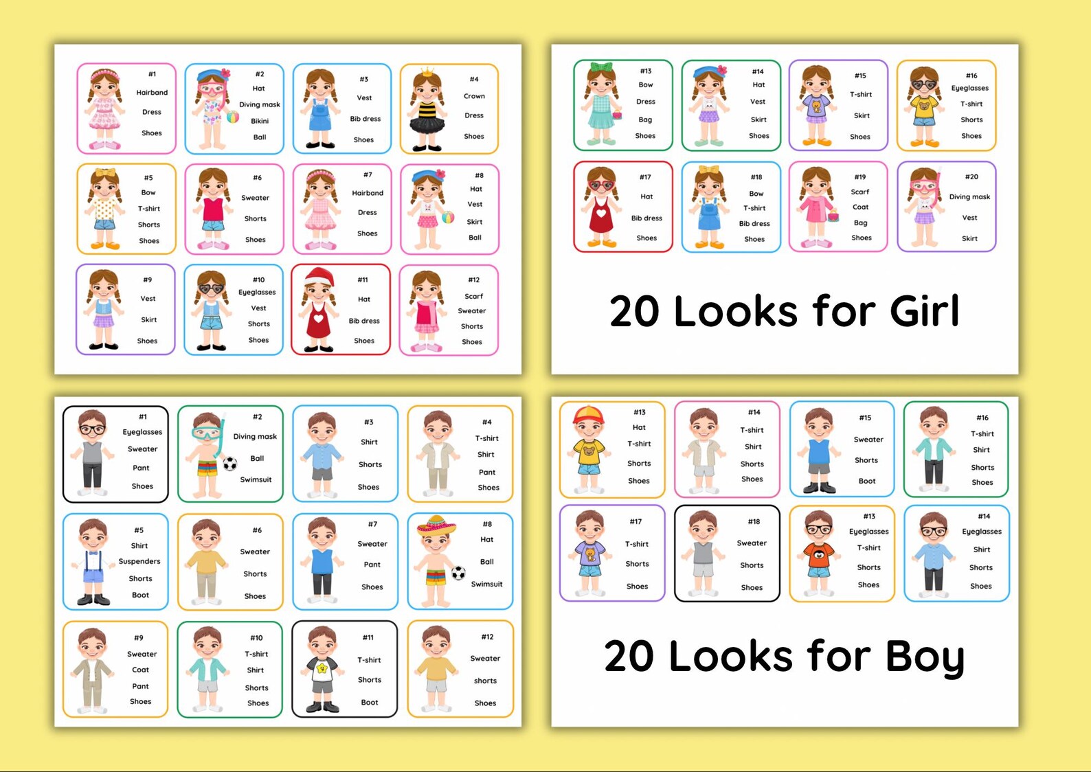 Dress up Printable, Dress up Activity, Kids Dress Upp, Dress up Game ...
