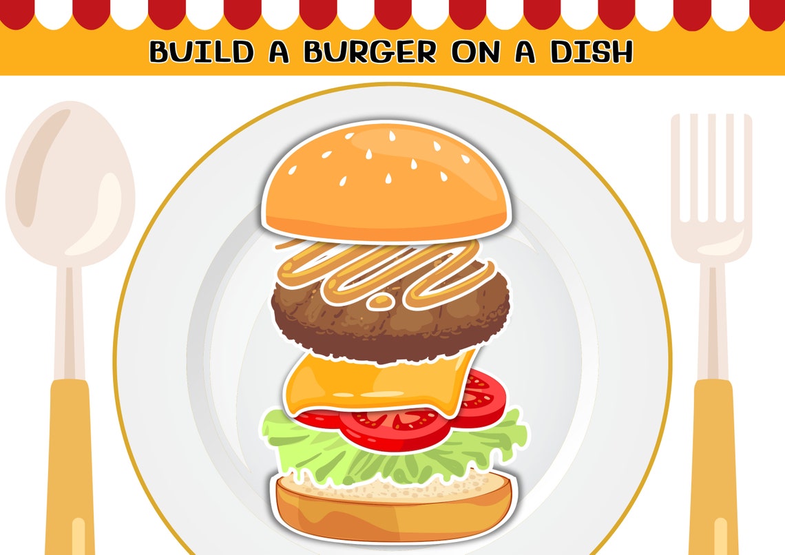 Build a Burger Game: Pretend Play Set (PDF Download) - Etsy
