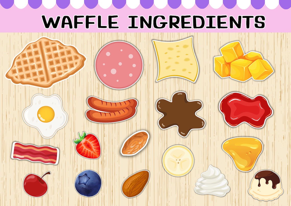 Build a Waffle Game, Waffle Pretend Play,preschool, Learning Activity ...
