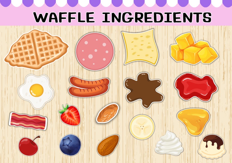 Build a Waffle Game, Waffle Pretend Play,preschool, Learning Activity ...