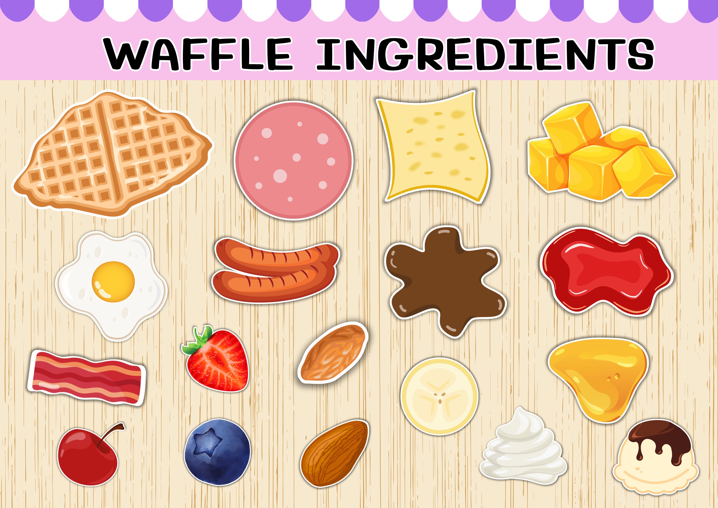 Build a Waffle Game, Waffle Pretend Play,preschool, Learning Activity ...