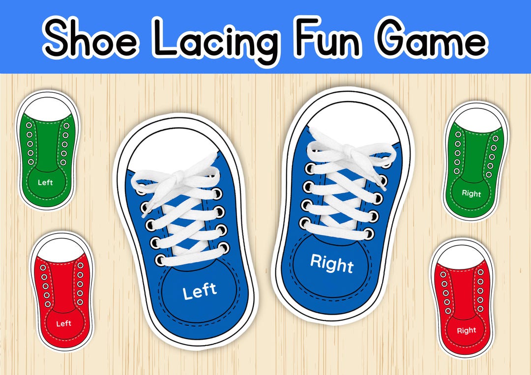 Shoe Lacing Practice, Printable Shoe Tying Cards, Fine Motor Activity ...