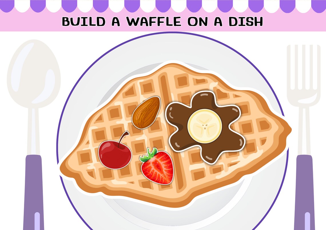 Build a Waffle Game, Waffle Pretend Play,preschool, Learning Activity ...