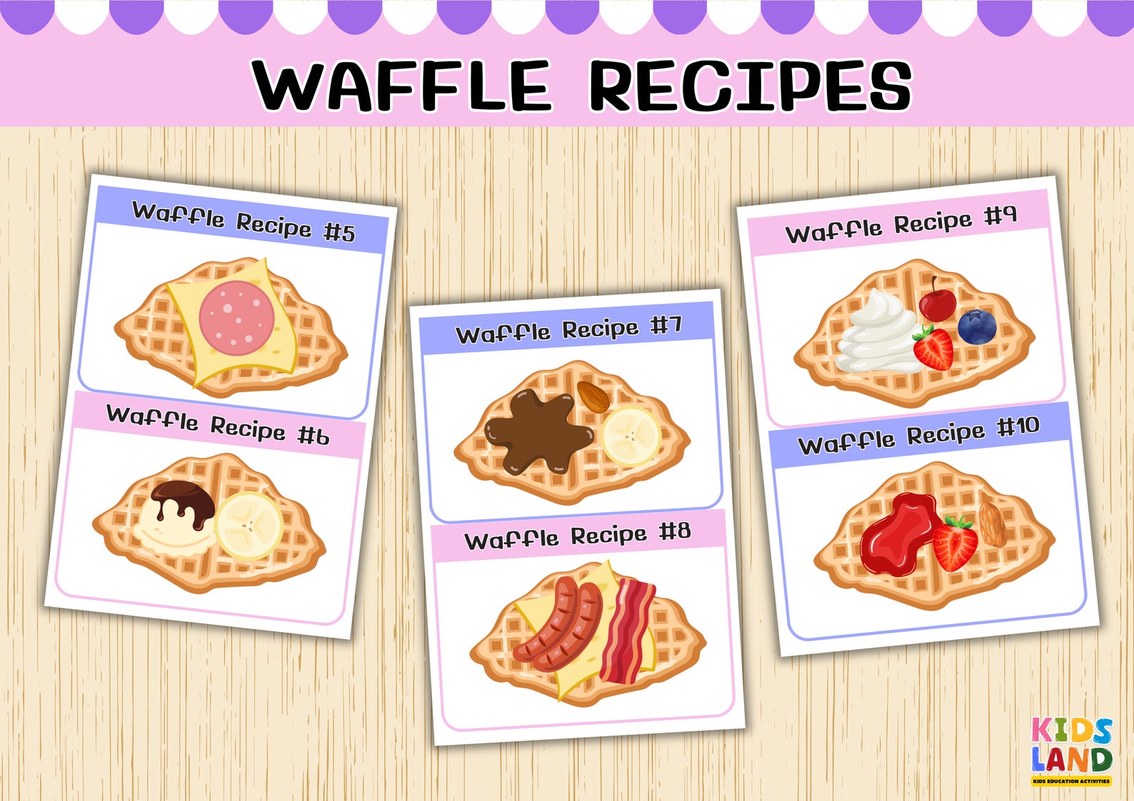 Build a Waffle Game, Waffle Pretend Play,preschool, Learning Activity ...
