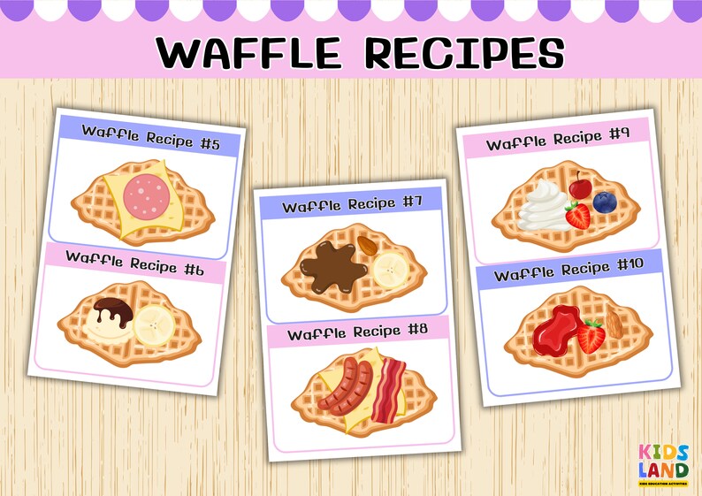 Build a Waffle Game, Waffle Pretend Play,preschool, Learning Activity ...