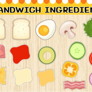 Build a Sandwich Game: Pretend Play Learning Activity (PDF) - Etsy