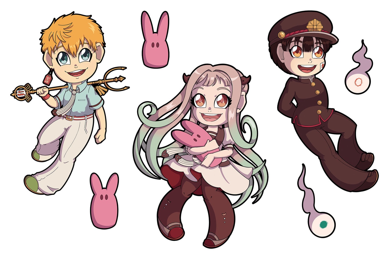 Chibi Hanako-kun Yashiro Kou Sticker Sheet - Etsy