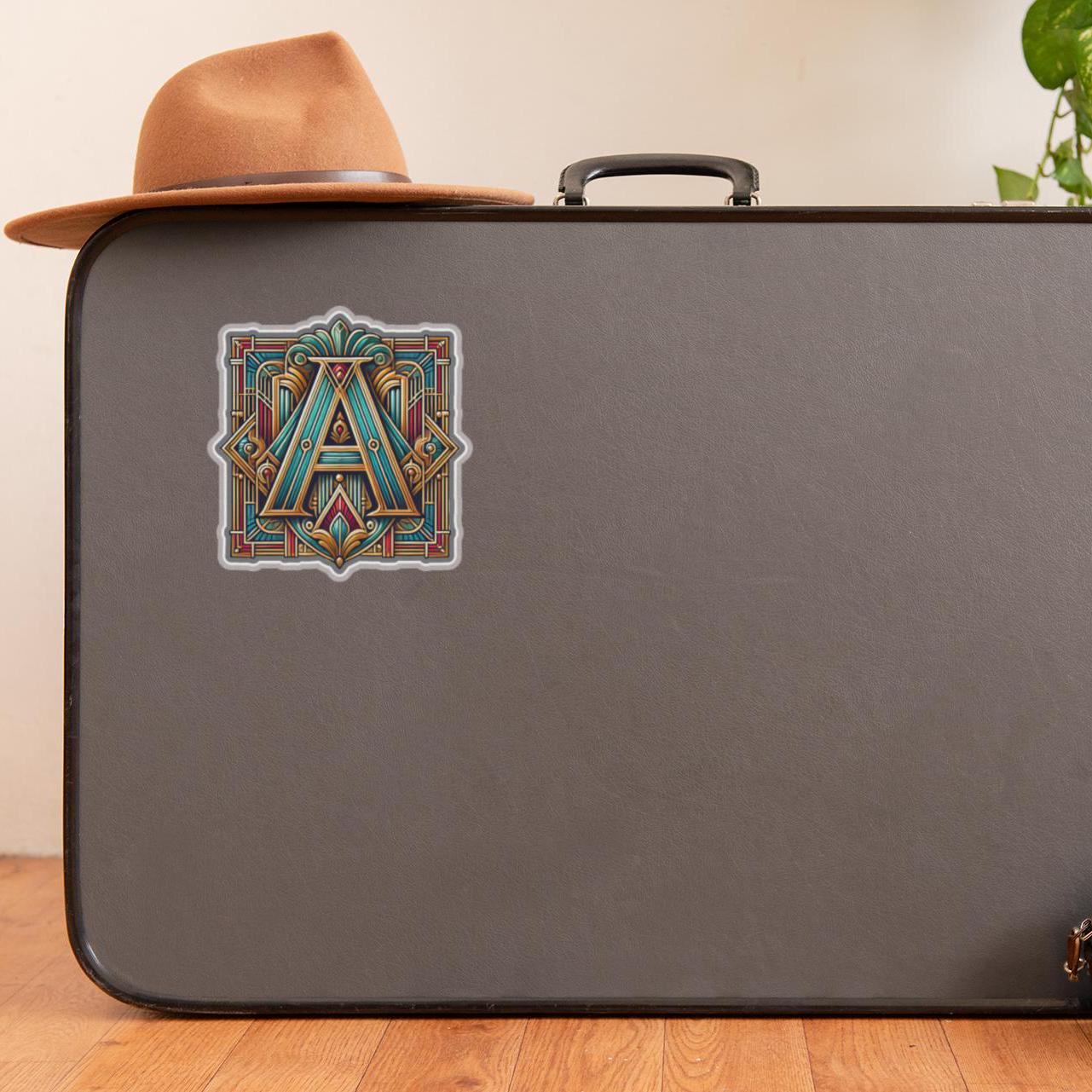 Art Deco Style Monogram Letter "a" Sticker | Die-cut Alphabet for ...