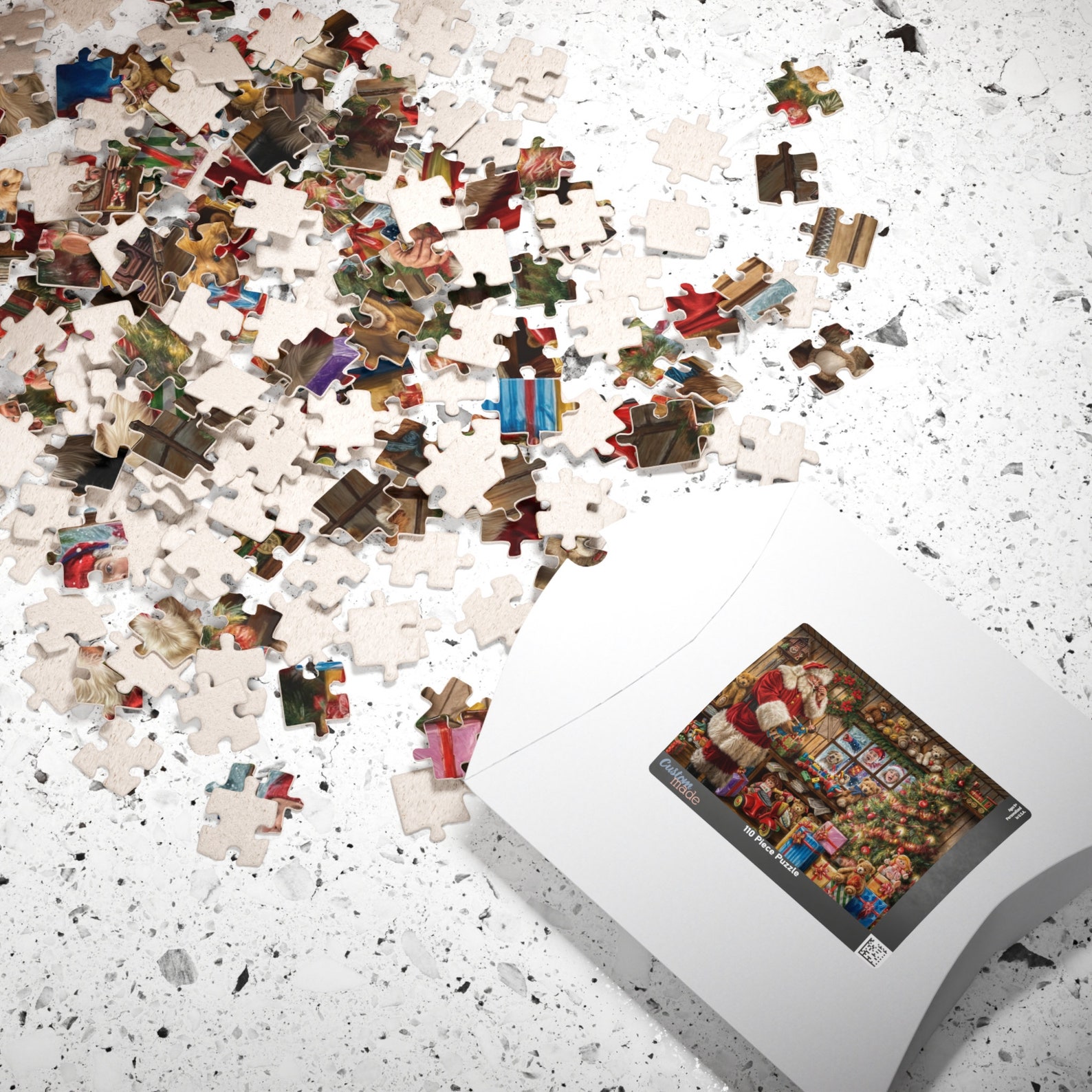 Festive Christmas Puzzle - Santa Claus in a Snug Living Room ...