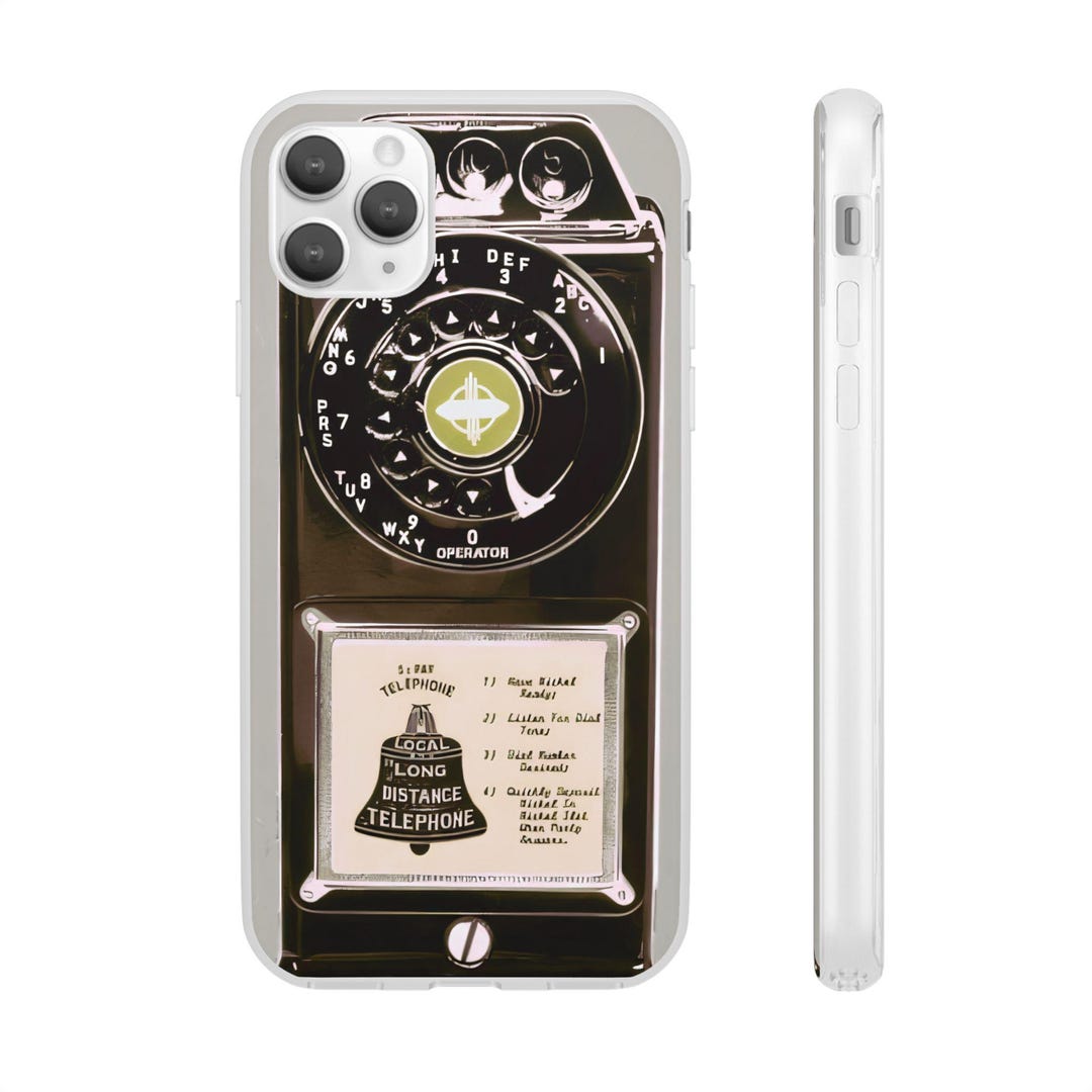 Retro iPhone Case - Vintage Old Payphone Telephone Design - Trendy ...