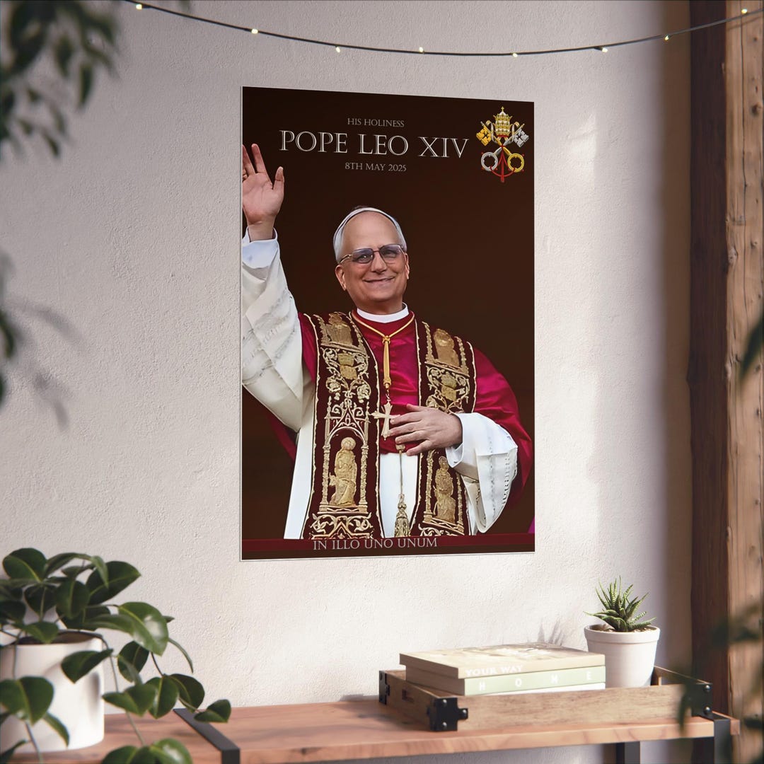 Pope Leo XIV Fine Art Posters, Religious Wall Decor, Vintage Papal ...