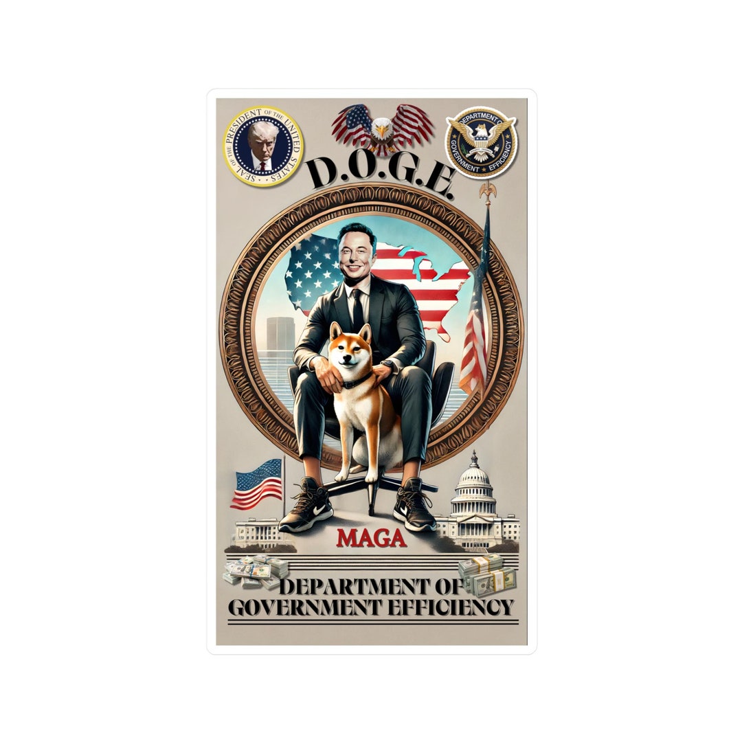 D.O.G.E. ELON MUSK Decal | Department of Government Efficiency | Kiss ...