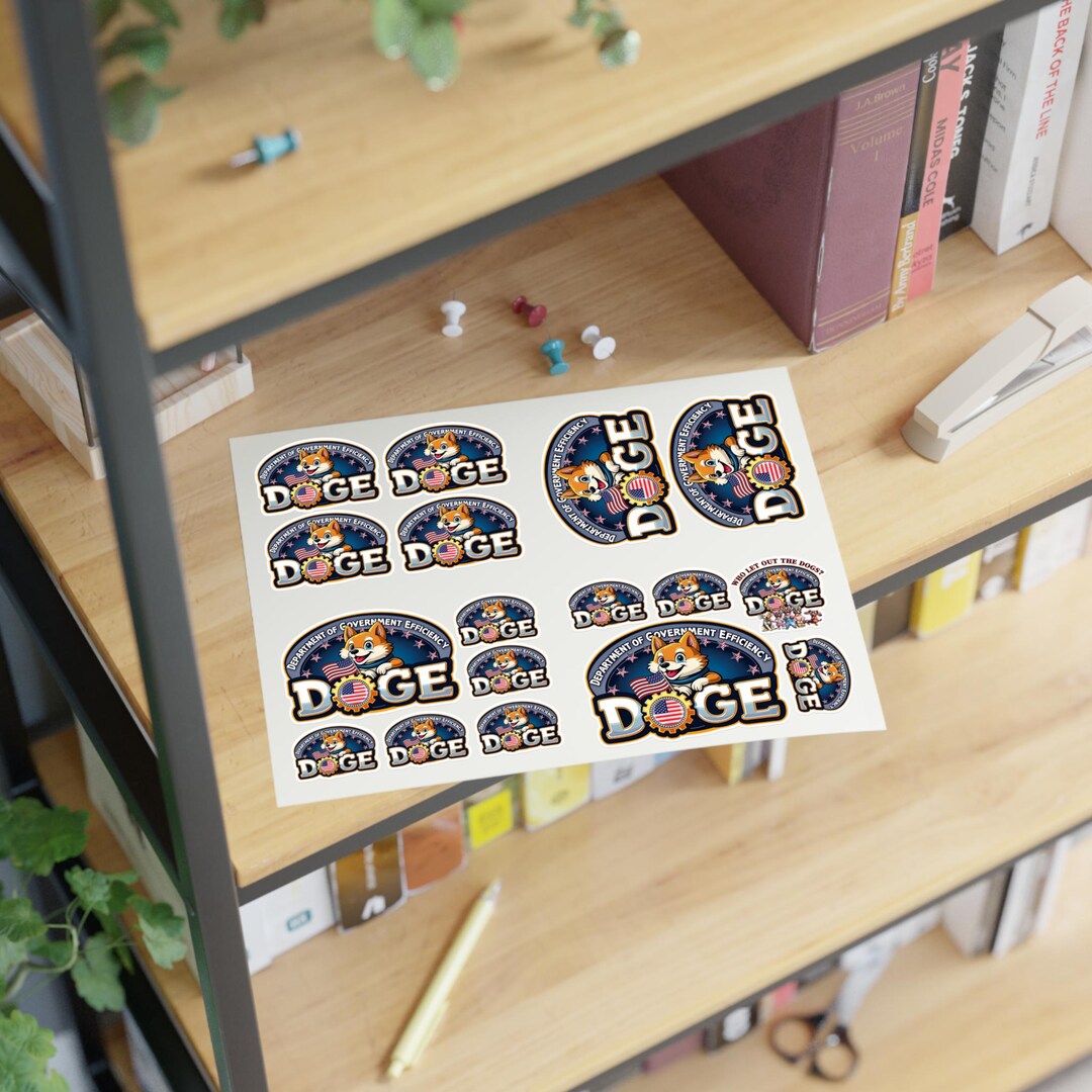 DOGE Decal | Department of Government Efficiency Sticker Sheets | Elon ...
