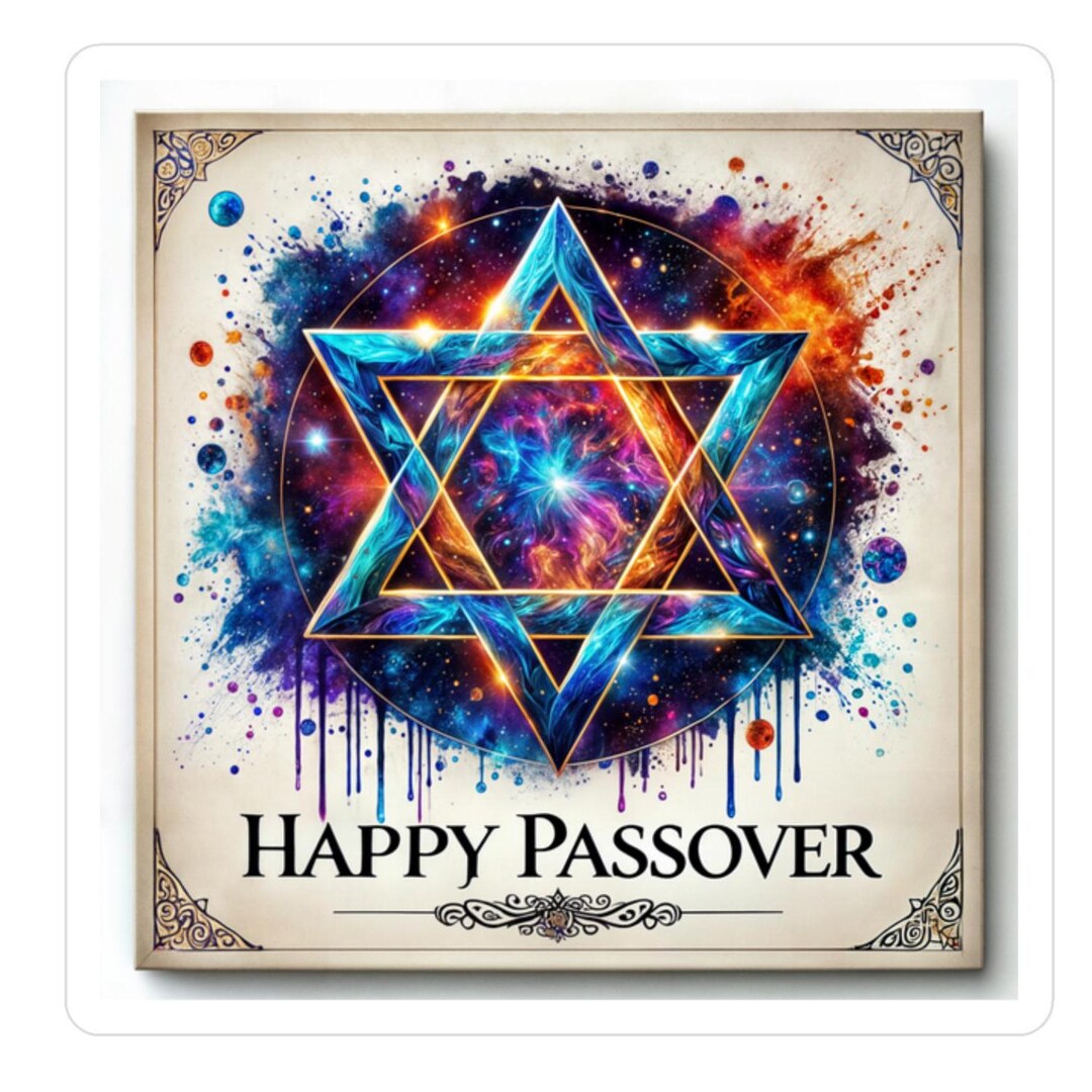Passover Star of David Kiss-cut Vinyl Stickers, Unique Gift for Jewish ...