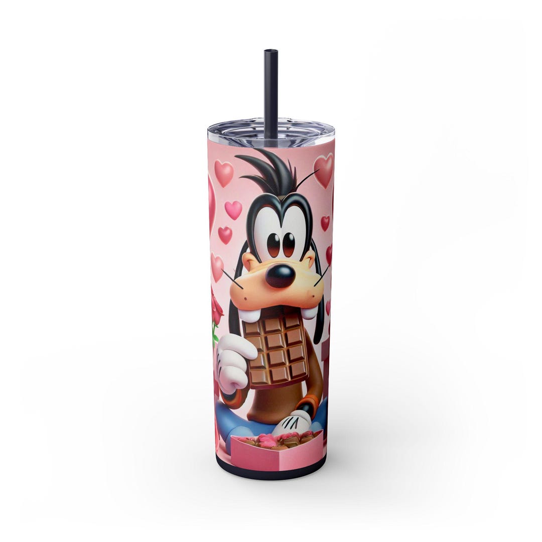 VALENTINE'S DAY GOOFY With His Chocolate Bar Gift Skinny Tumbler With ...