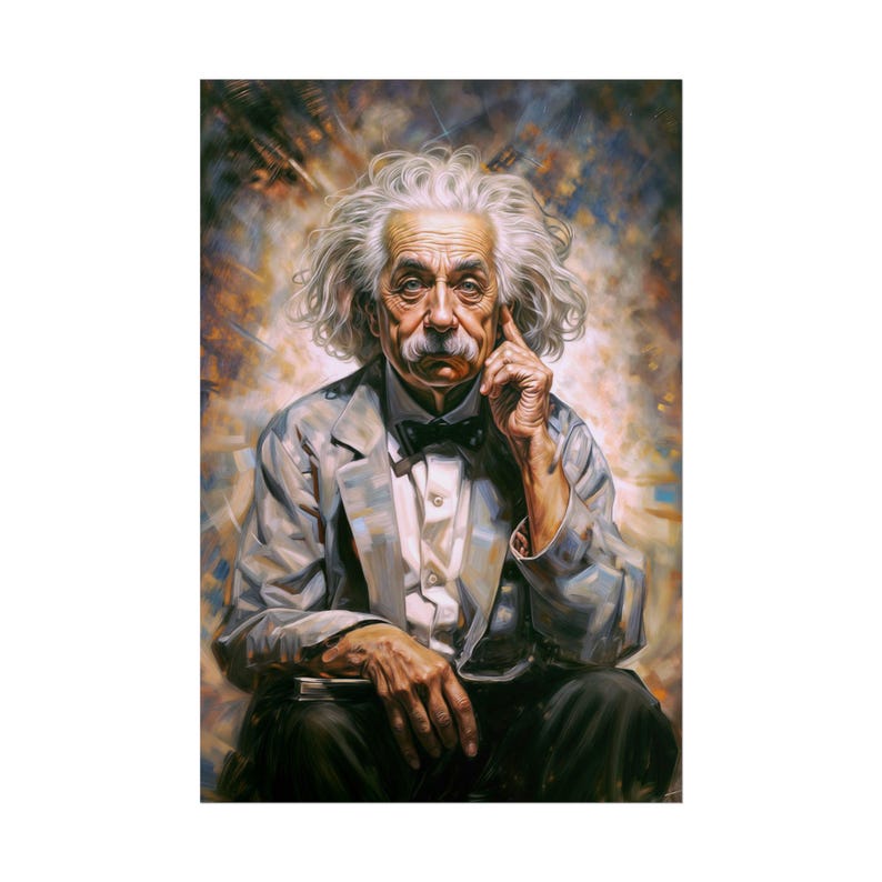 Albert Einstein Inspirational Poster, Creative Art Print for Office and ...